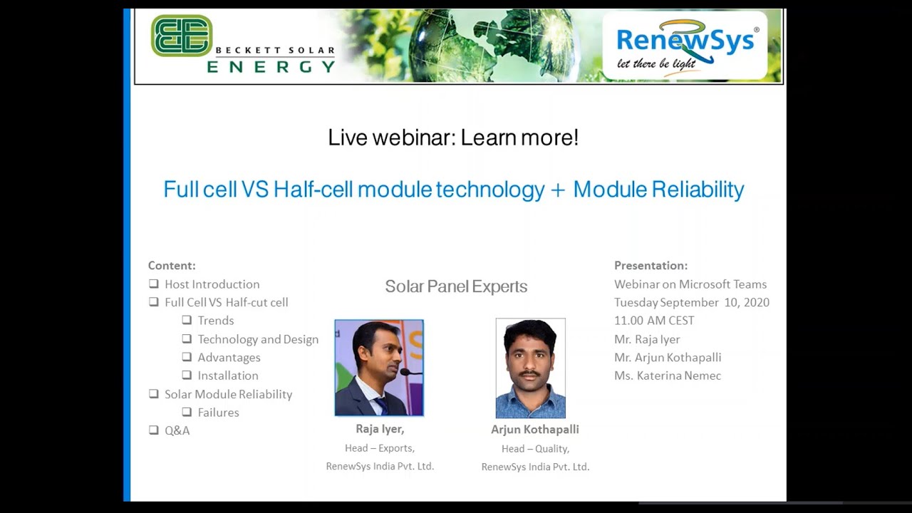 Full Cell v/s Half Cell PV Modules and PV Module Reliability - YouTube
