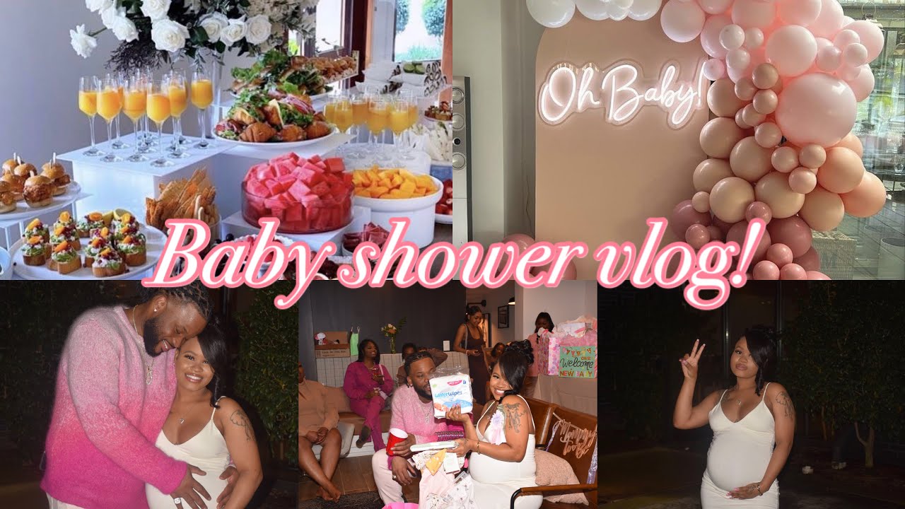 GRWM | baby shower edition + vlog - YouTube