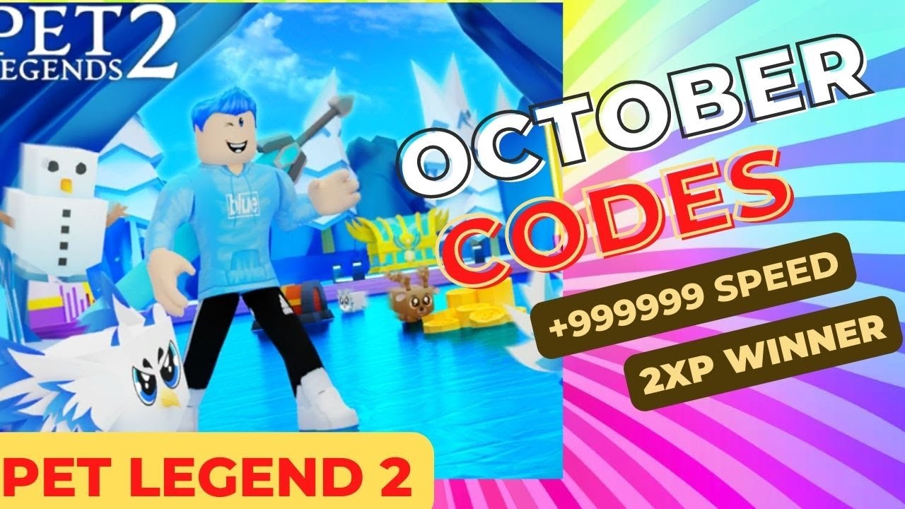 *New* All the working codes for Pet Legend 2 October 2022 ! Roblox pet ...