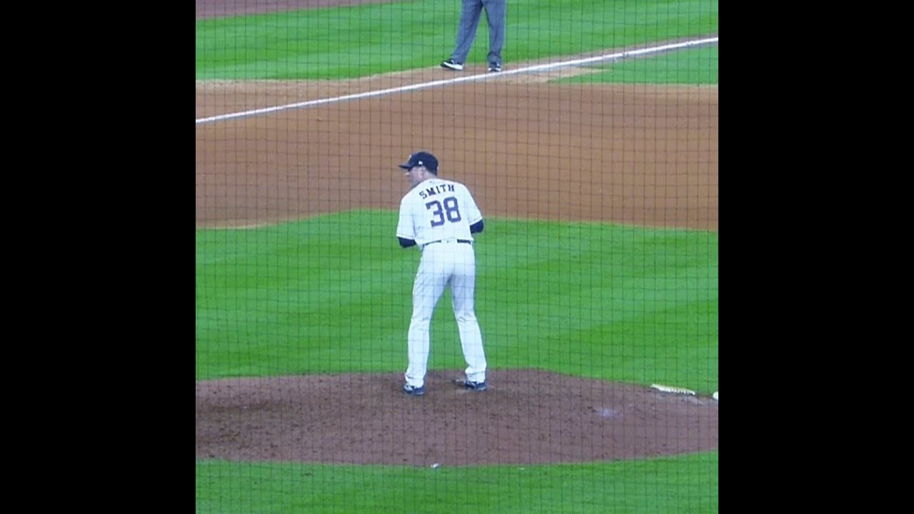 Joe Smith (re-signs with Astros 2yrs/$8M) pitching...World Series Game ...