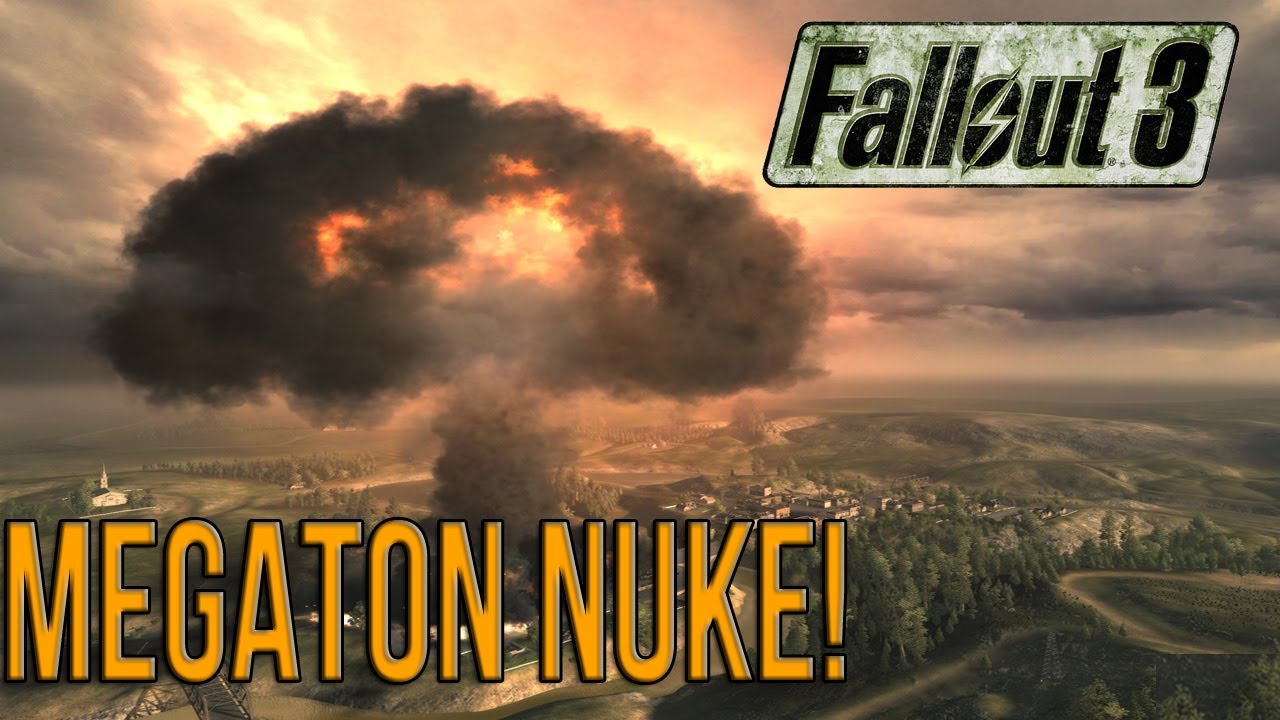Fallout 3 Megaton Nuke [ HUGE EXPLOSION!!!] - YouTube