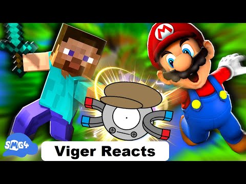 Viger Reacts to SMG4's "Steve VS Smash Bros" - YouTube