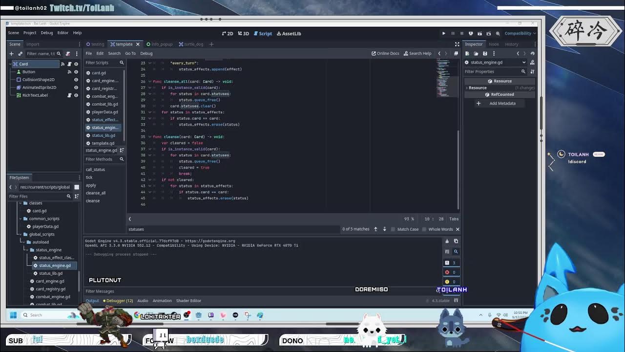 Godot: Programming is fun :D setting up the status effect system - YouTube