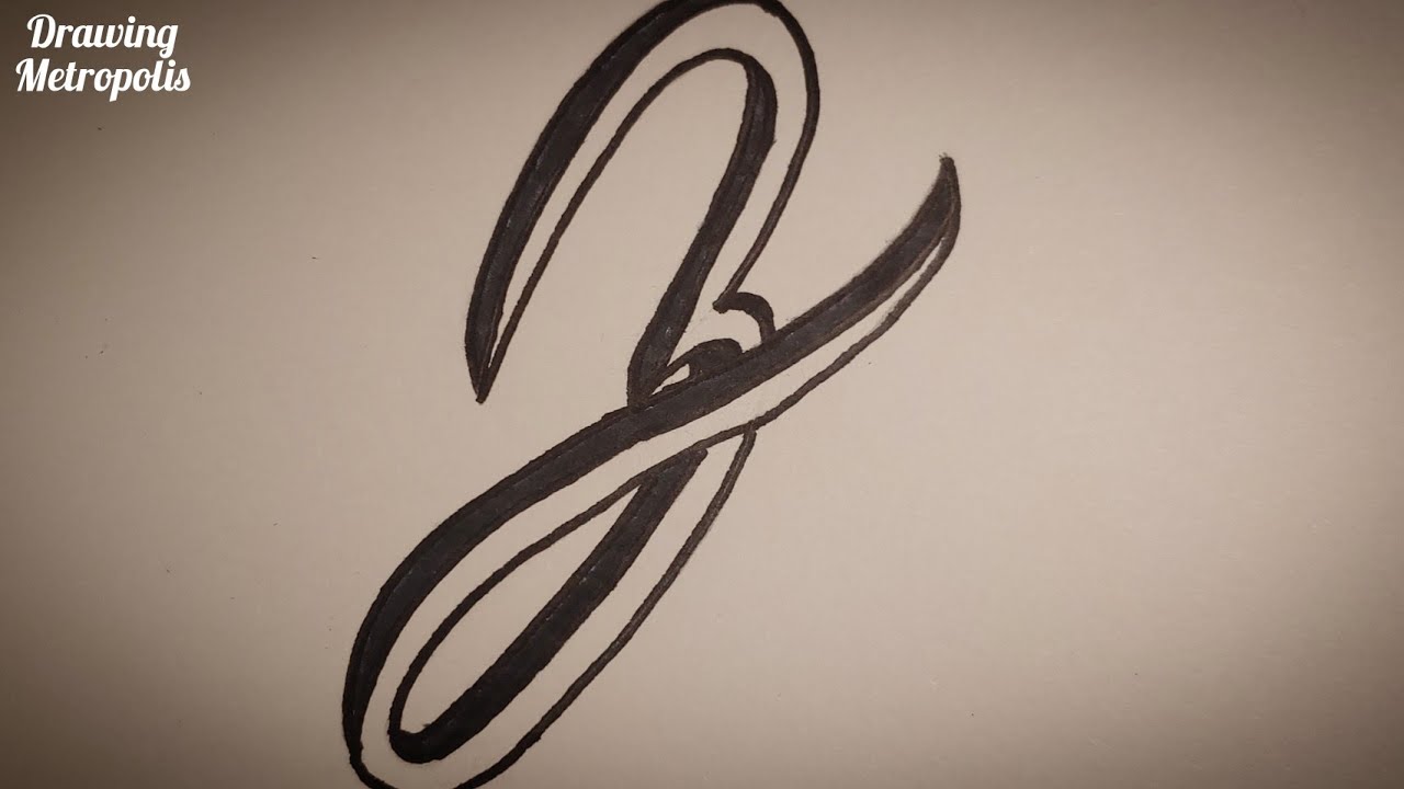 Drawing the Uppercase Cursive Letter Z in 3D (26/26) - YouTube