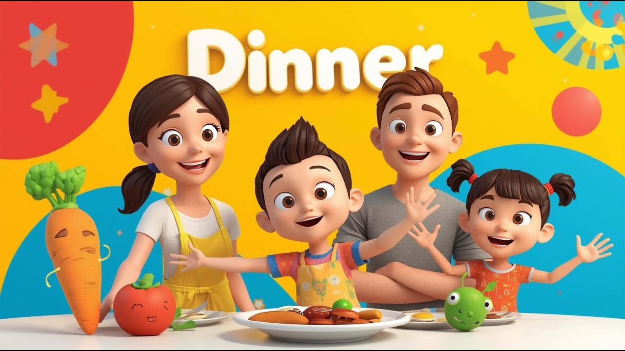 Family Dinner Song 🍲 | Family Fun for Kids | Nursery Rhymes Poems - YouTube