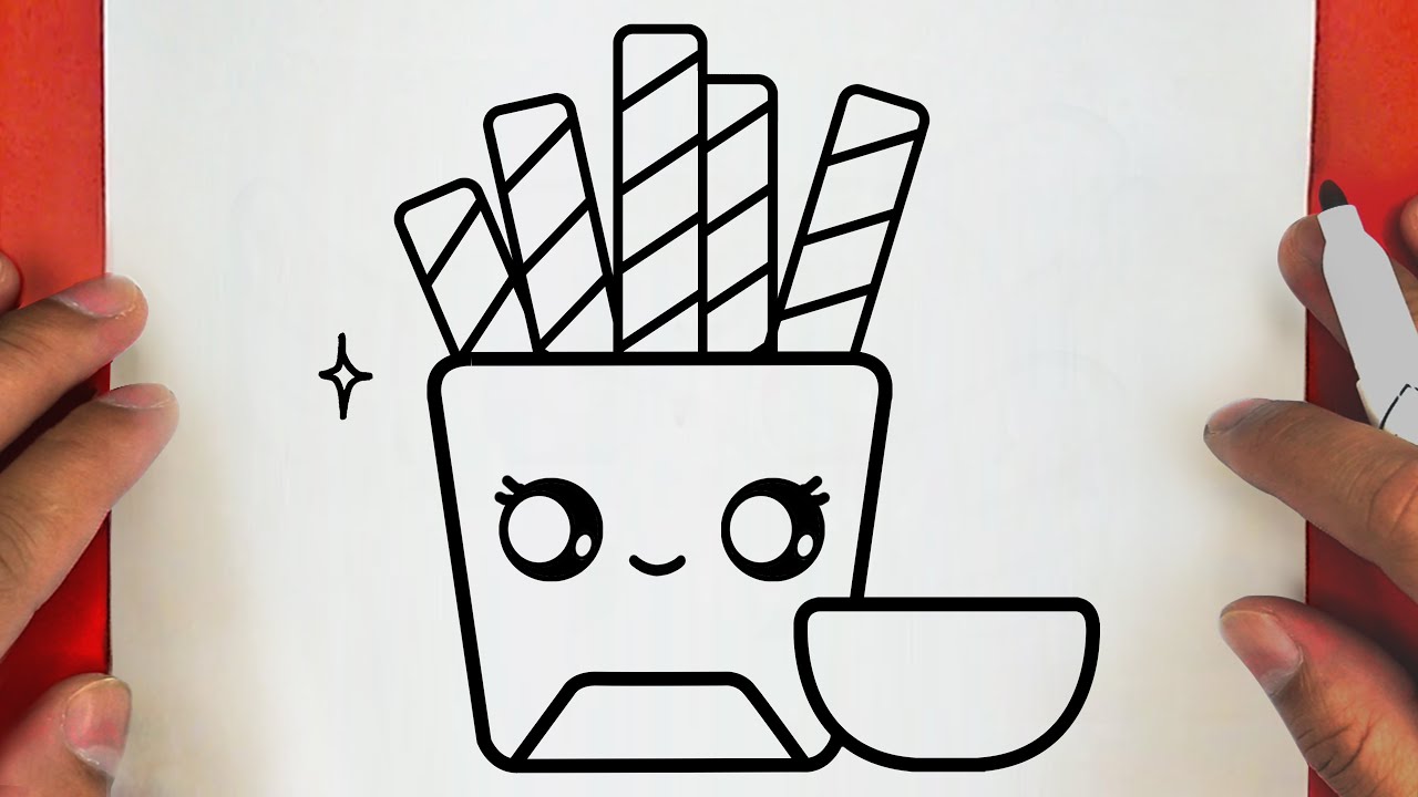 HOW TO DRAW CUTE CHURROS, STEP BY STEP, DRAW Cute things - YouTube