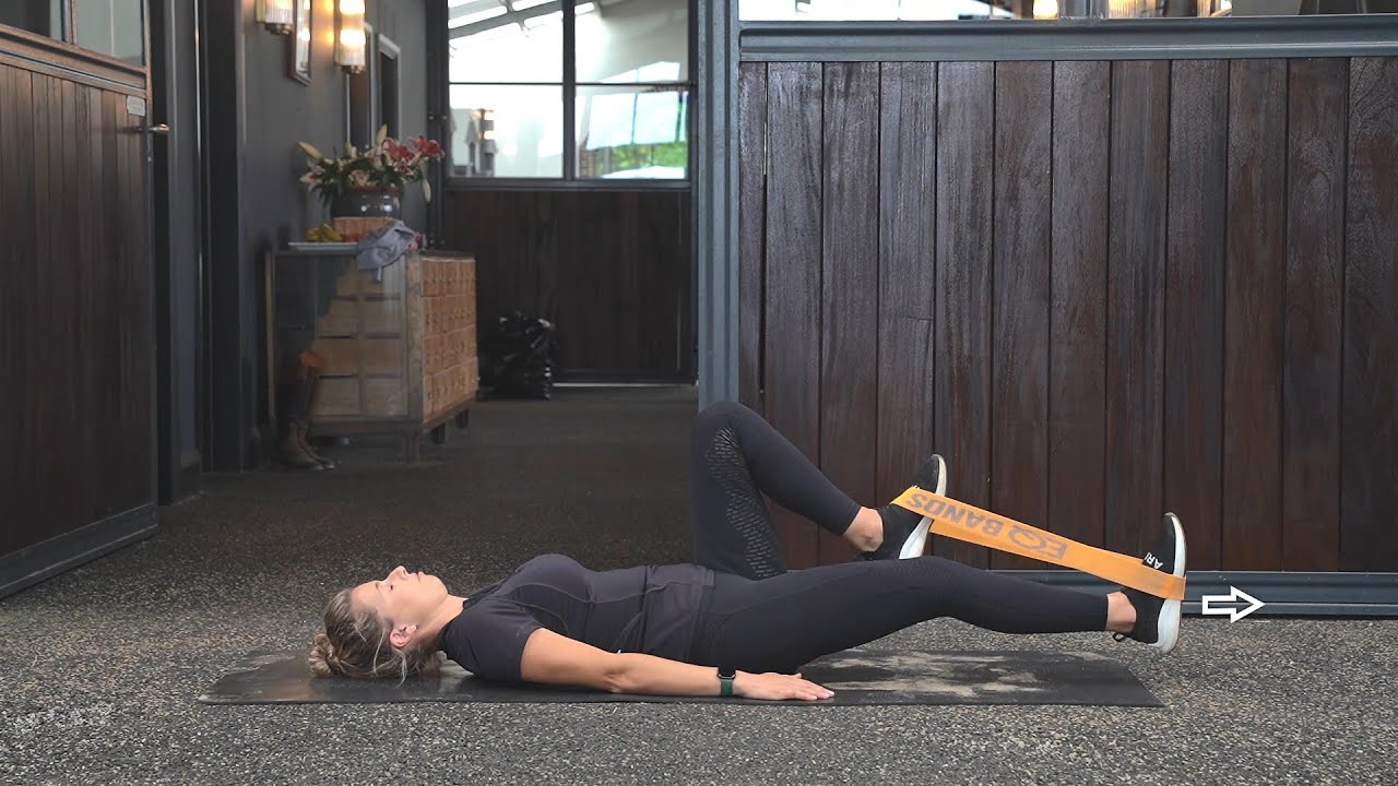Horse and Rider Exercises | Banded Lying Leg Extension - YouTube