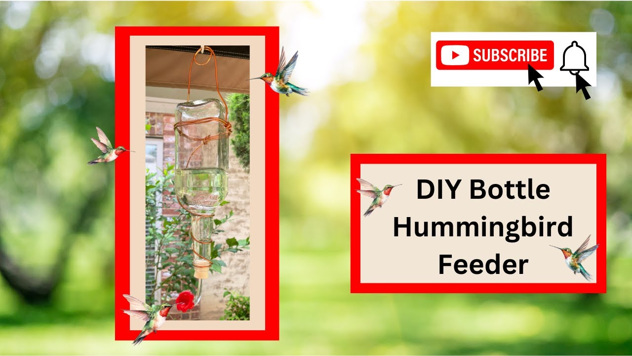 Wine Bottle Hummingbird Feeder, How to Make a Wine Bottle Hummingbird ...