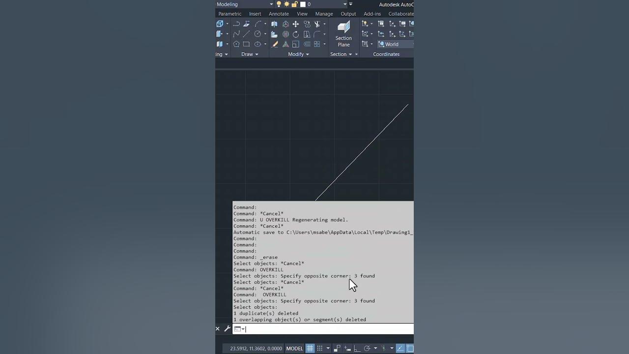 Autocad Overkill Command Youtube