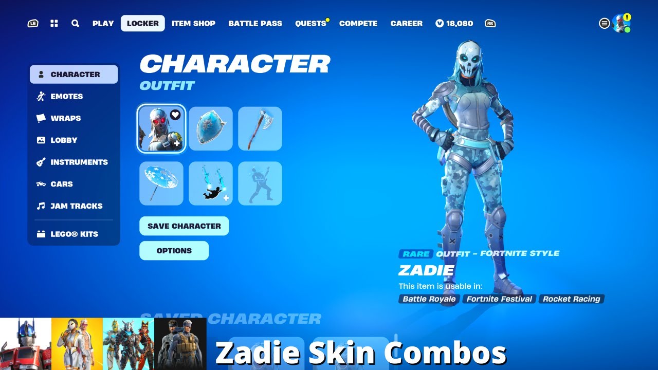 Zadie Skin Combos (Fortnite Battle Royale) - YouTube