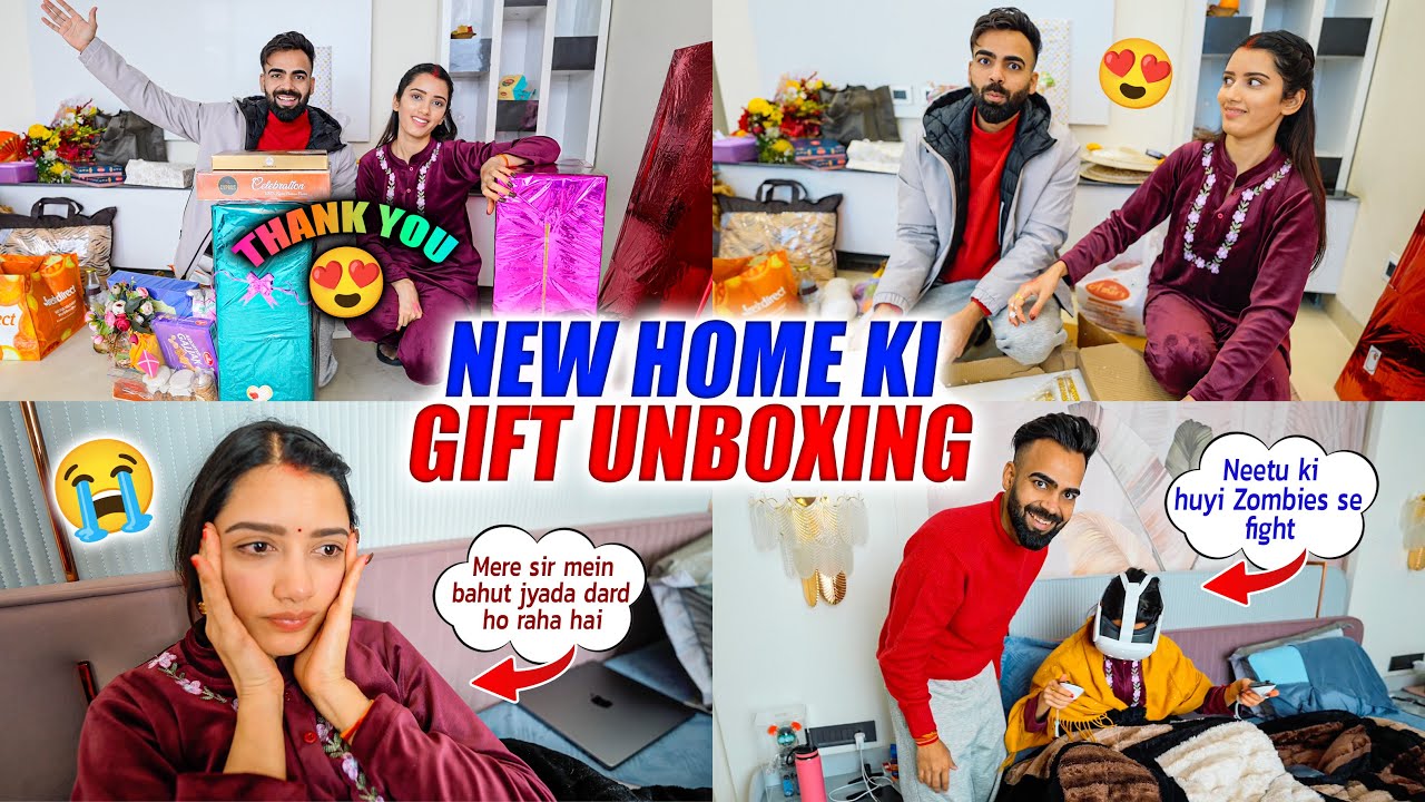 New Home ki Gift Unboxing 😍 Lakhneet Vlogs - YouTube