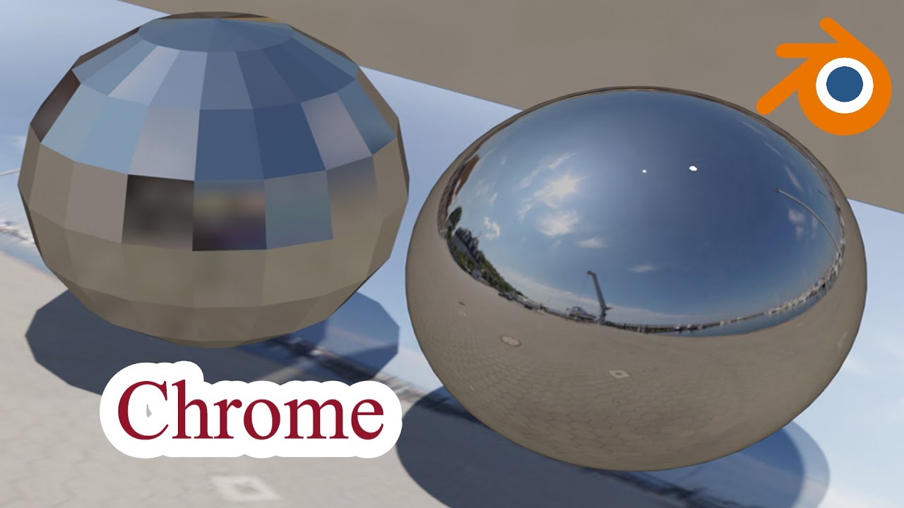 Chrome Material modeling in Blender ( silver , white Gold , Steel ...