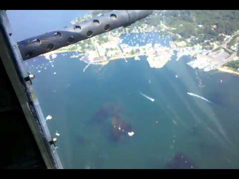 Flying over Cape Cod in a B17 Superfortress - YouTube