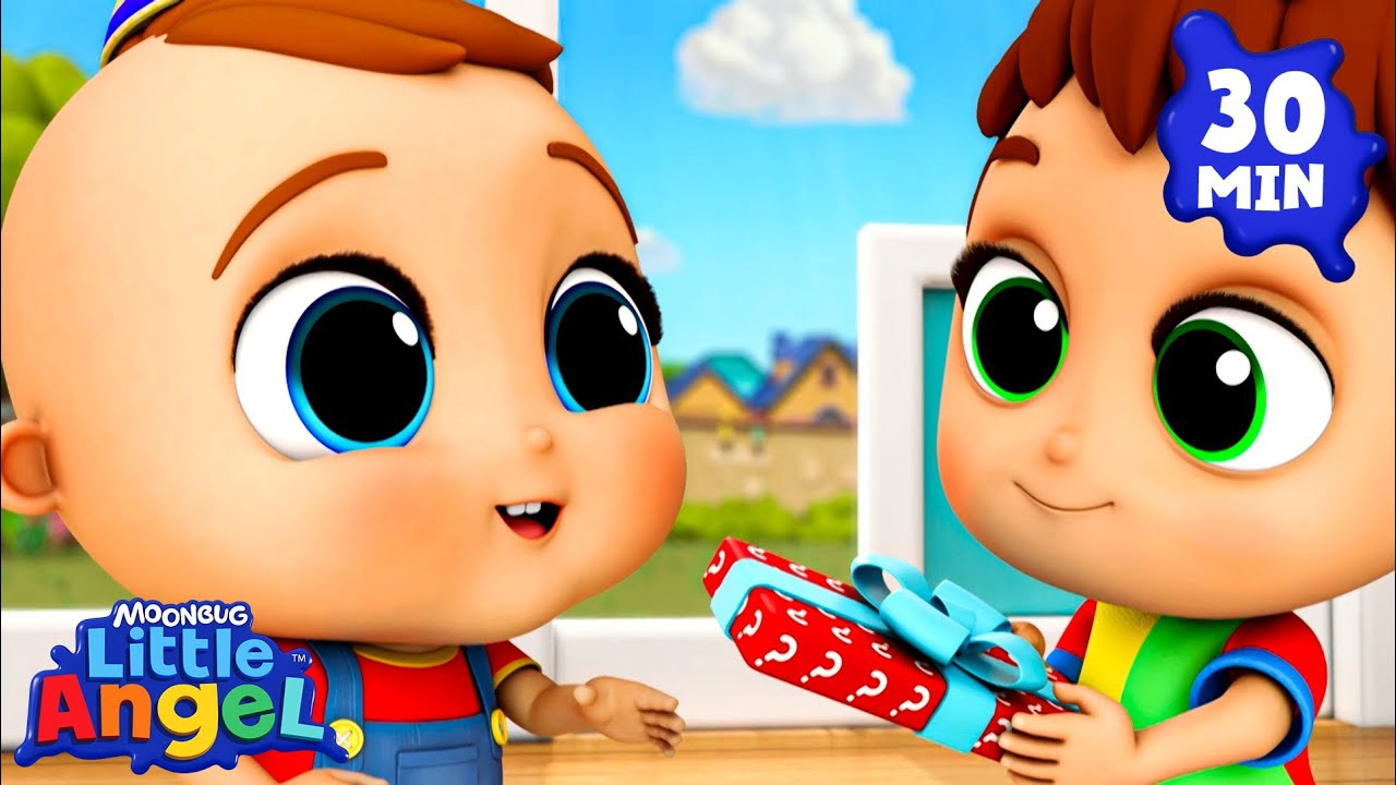 Give A Gift Singalong | Little Angel | Melody Time: Moonbug Kids Songs ...