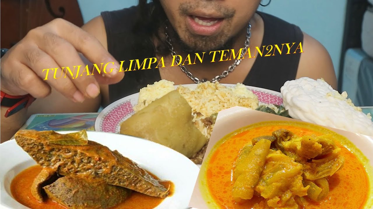 MUKBANG NASI PADANG LIMPA TUNJANG DAN KAWANNYA - YouTube
