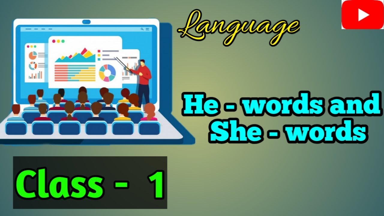 Class - 1, Language // He - words and She - words // Ch - 4 // - YouTube