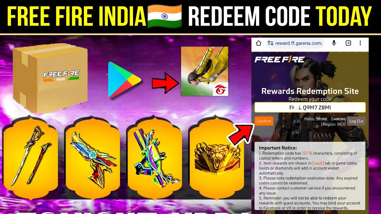 FREE FIRE INDIA🇮🇳 REDEEM CODE TODAY🔥 24 HOURS DIWALI REDEEM CODE TODAY ...