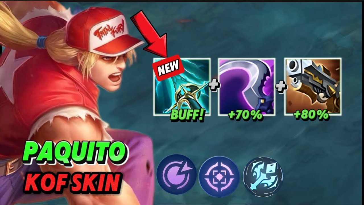 NEW PAQUITO KOF SKIN + NEW BUILD AND EMBLEM 2024 IS BROKEN! - Mobile ...