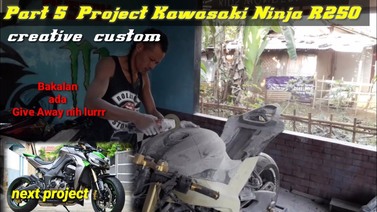 Kawasaki ninja R250 modif custom R6 | Part 5 creative custom - YouTube