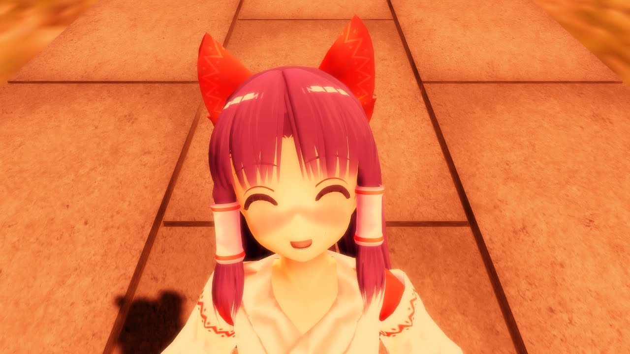 【VR 360 4K 3D】旧作の靈夢とキスをするVR ~A virtual kiss with Young Reimu~ - YouTube