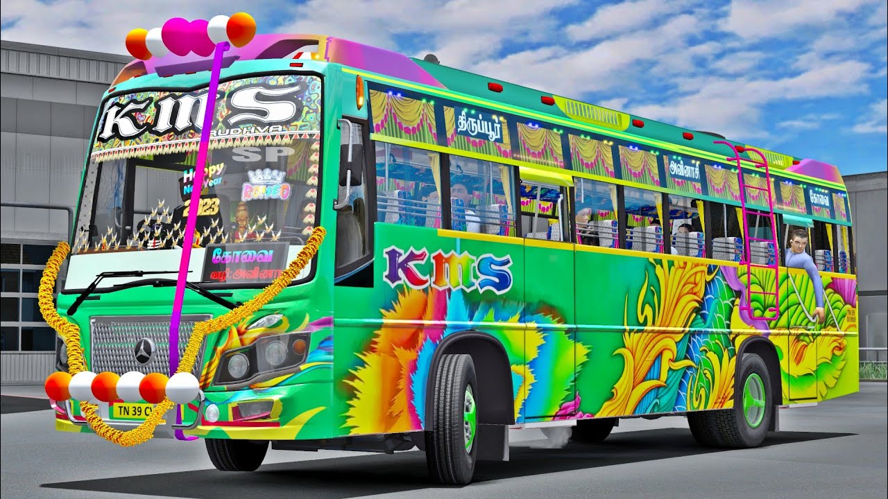 🎀🤩💯NEW KMS BUS SKIN MOD RELEASED | DRIVING ON ETS2 GAME GAME PLAY | SP ...