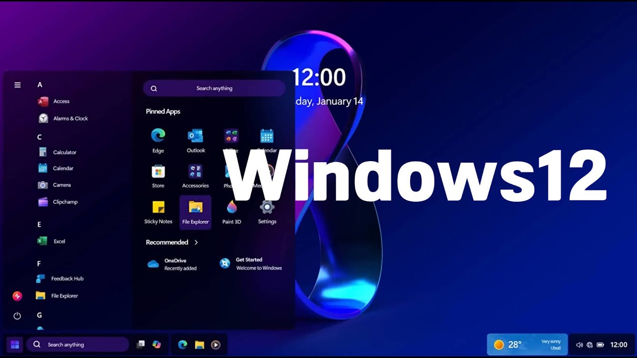 Windows12 새로운 시작, 윈도우 12 출시일은? 윈도우12 미리보기, Windows 12 concept video - YouTube