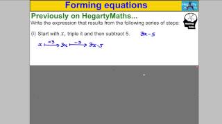 Forming equations | Maths