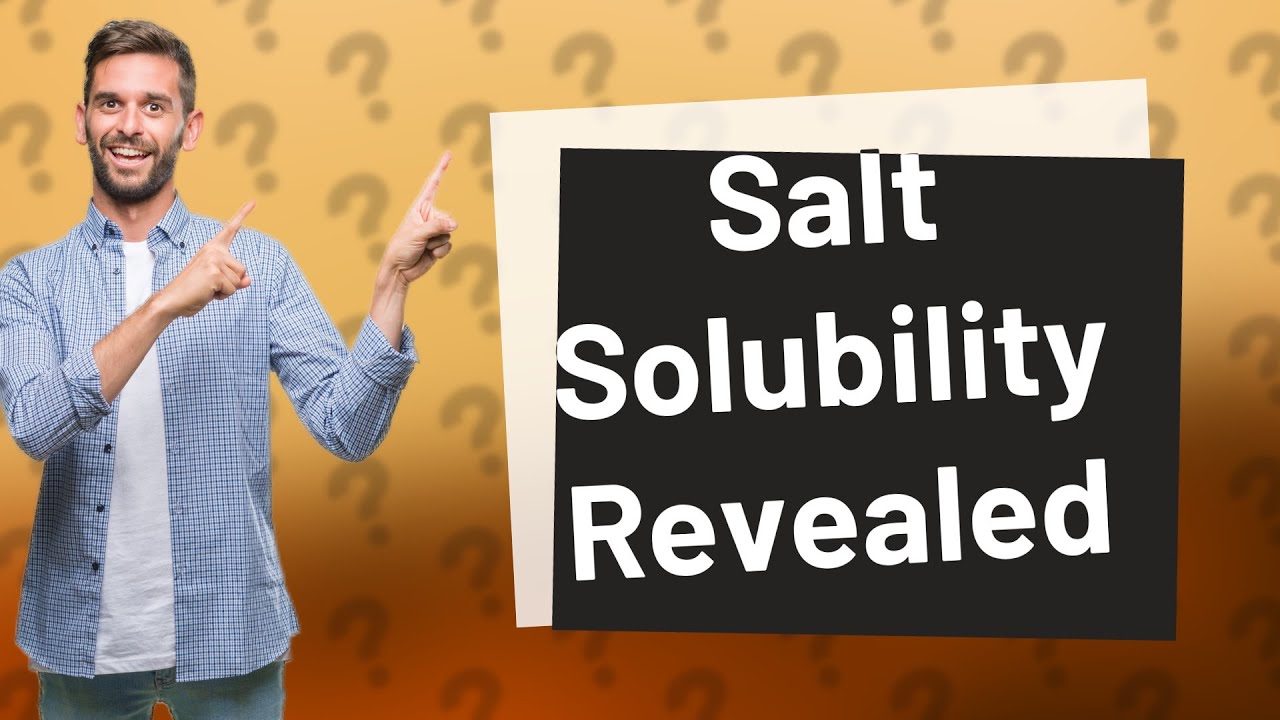 Is salt 100% soluble in water? - YouTube