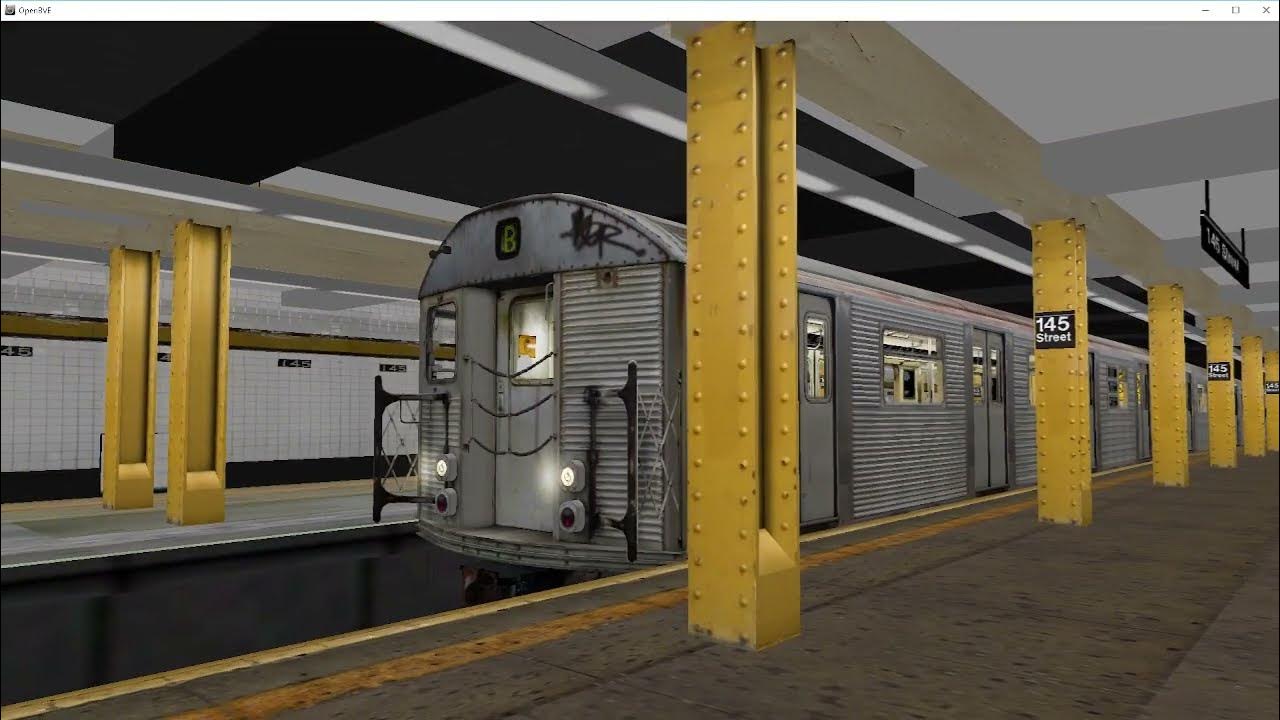 [OpenBVE] R32 Ⓑ full ride from 145th St to Coney Island - YouTube