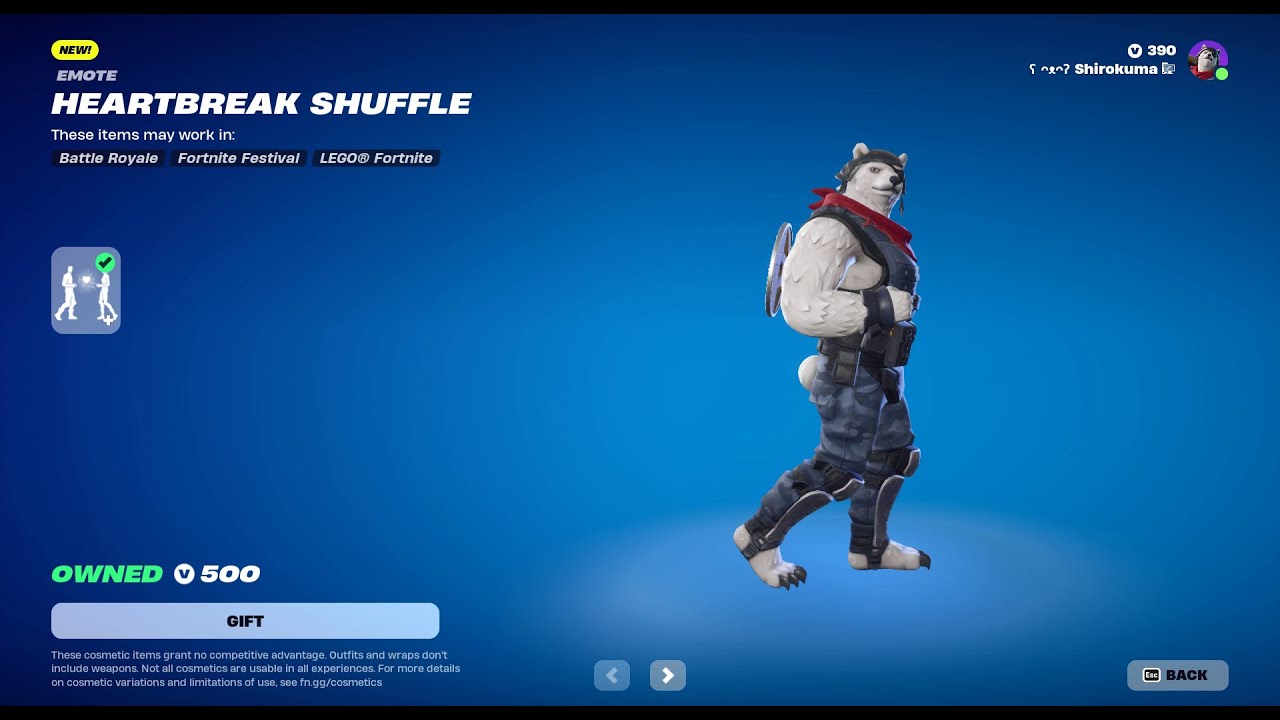 New Heartbreak Shuffle Synced Emote - Fortnite Emotes (Mar. 12, 2024 ...