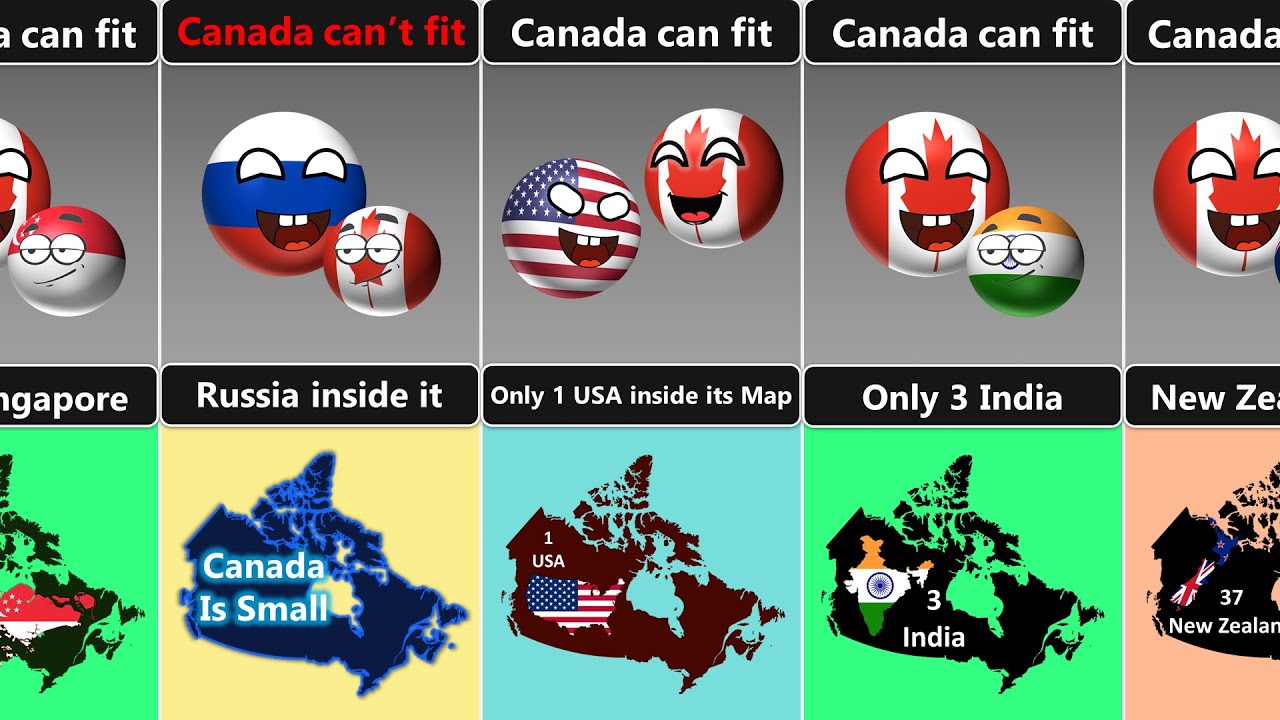 Canada vs Other Countries That Fit Inside Canada's Map [Countryballs ...