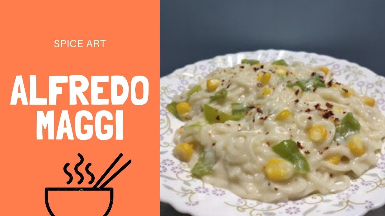 Alfredo maggi | White sauce maggi | Indian style alfredo maggi recipe ...