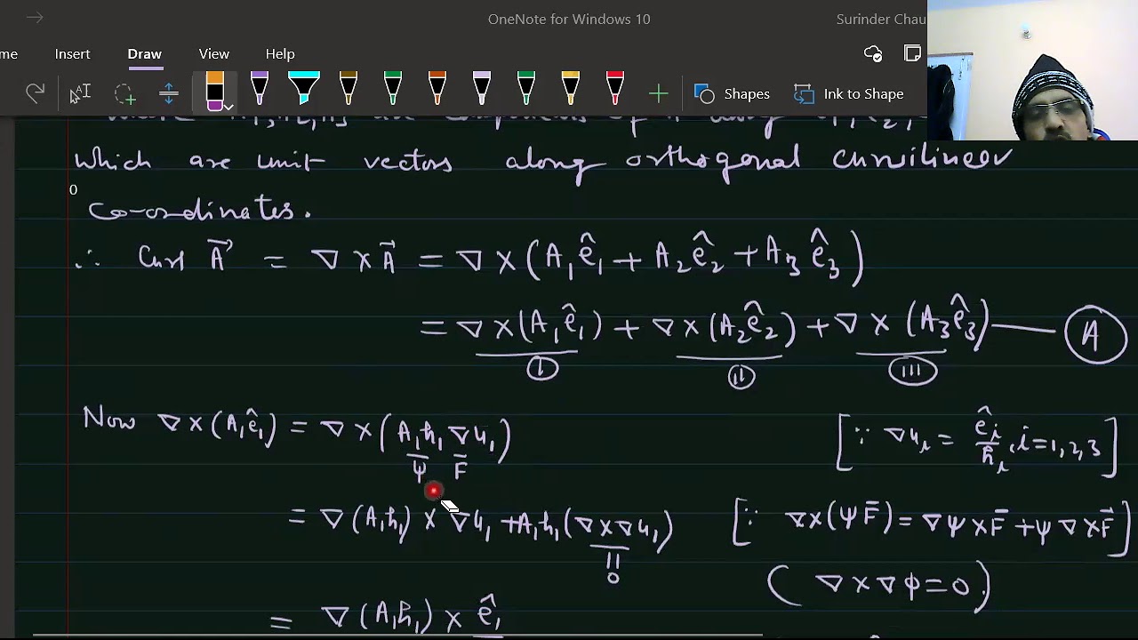 Curl of a vector function in curvilinear coordinates(27-VC-4) - YouTube