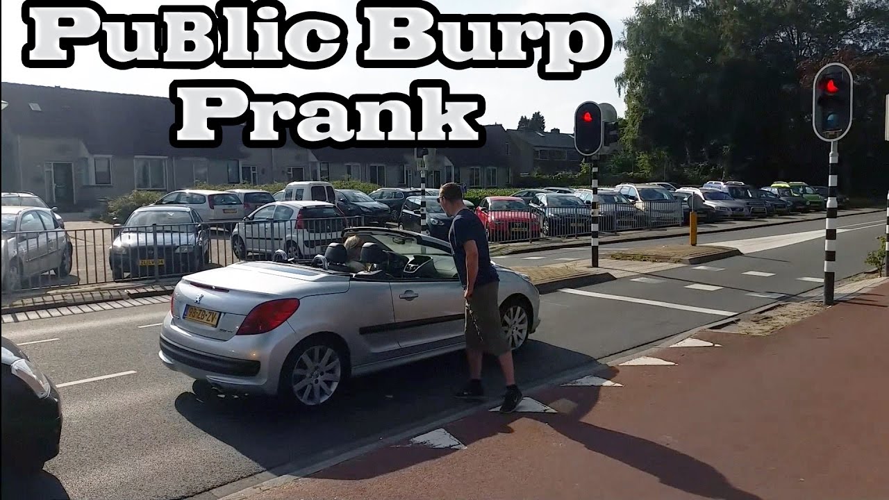 Public Burp Prank Red Traffic Light Violation - YouTube