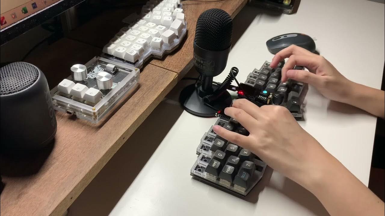 Sofle V2 Acrylic Pimoroni Trackball with Lubed Kailh Box Cream MT3 ...