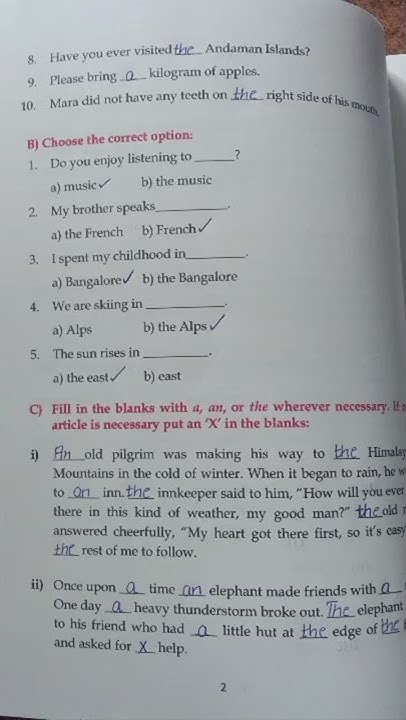 #articles 1PUC Articulation English Work Book | Part-1 - YouTube