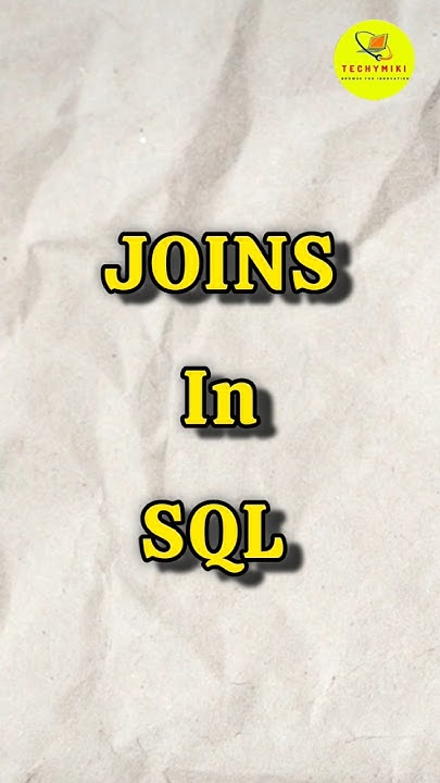 JOINS in SQL in Telugu| SQL tutorial Techy Miki| #shorts #shortsvideo #sql #techymiki # ...
