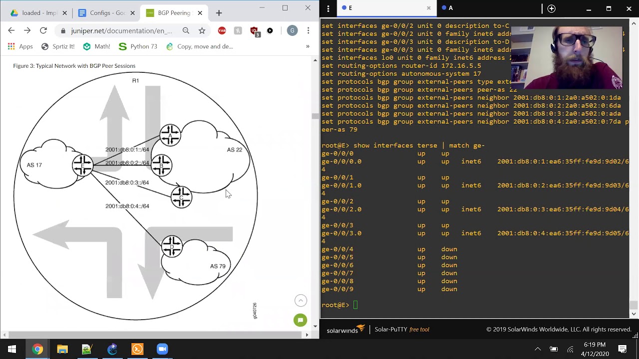 { BGP | Implementation | IBGP and EBGP } - Wireshark capture of IPv6 BGP neighbor establishment ...