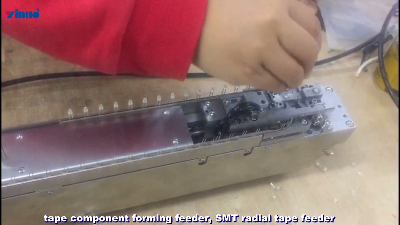 LED tape component forming feeder, SMT radial tape feeder. - YouTube