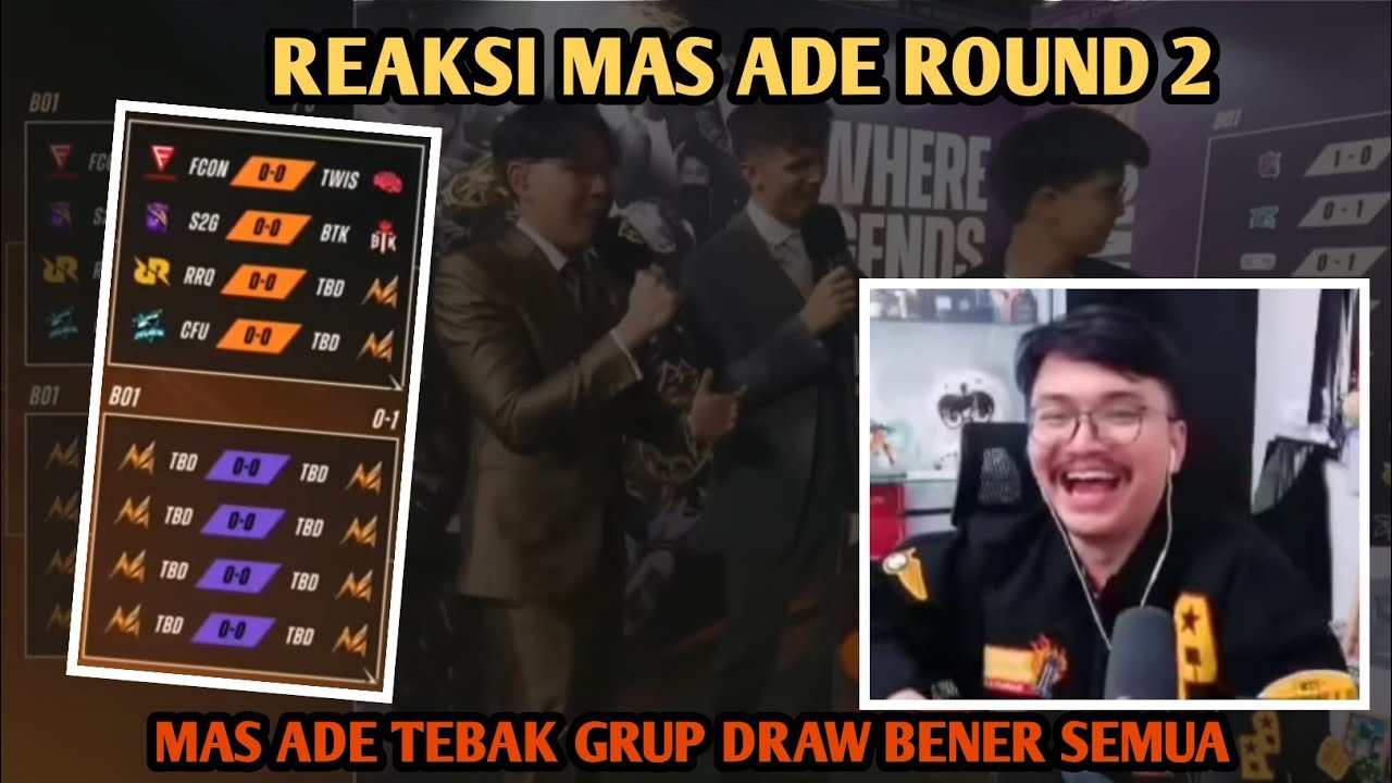 REAKSI MAS ADE PREDIKSI ROUND 2 M6 REAKSI MAS ADE LIAT DRAWING M6 RRQ ...