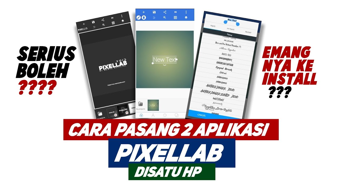 Tutorial PixelLab 2024!!| Cara Pasang 2 Aplikasi PixelLab Di dalam Satu ...