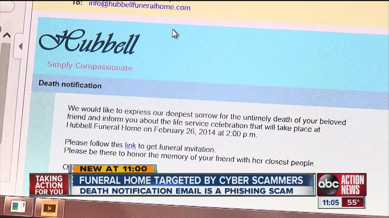 Phishing scam plagues Pinellas funeral home with calls - YouTube