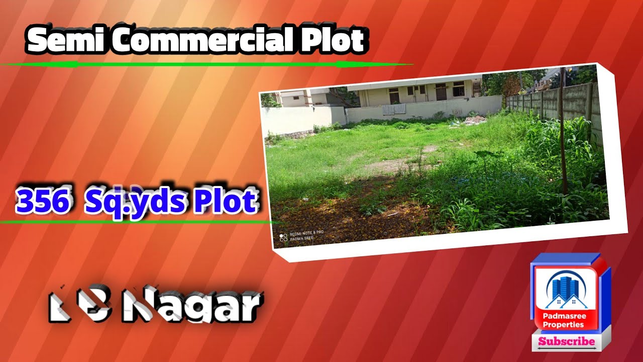 Semi Commercial Plot for Sale in LB Nagar || Hyderabad || 356 Sq.yds ...