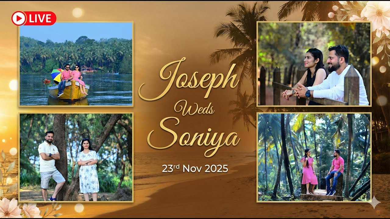 Wedding Ceremony of Joseph With Soniya || Watch Live 🔴 - YouTube