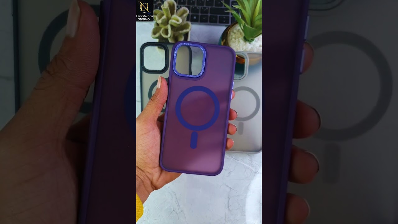 iPhone 12 Pro Max Cover - Gray - Magnetic Collection Color Matte Semi ...