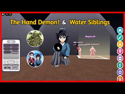 How to get WATER SIBLINGS and THE HAND DEMON badge in DEMON SLAYER 3D RP (Roblox)