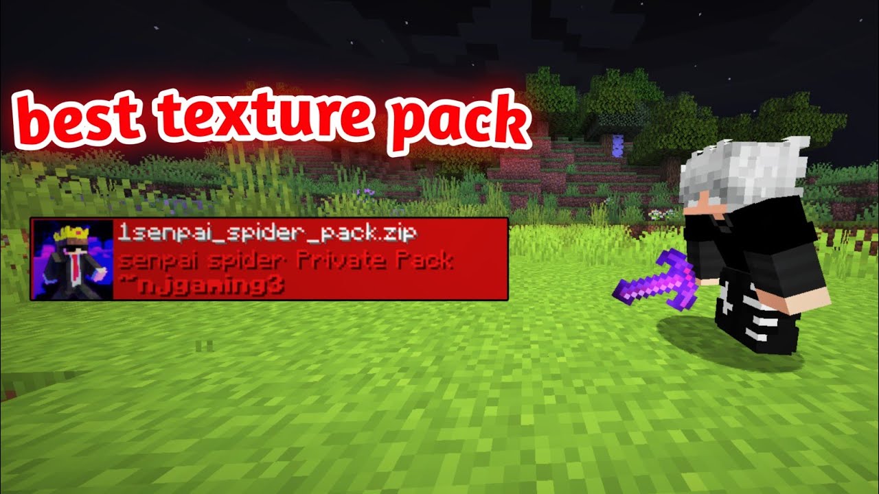 Senpai spider pvp Texture Pack For Tluncher || Java edition - YouTube