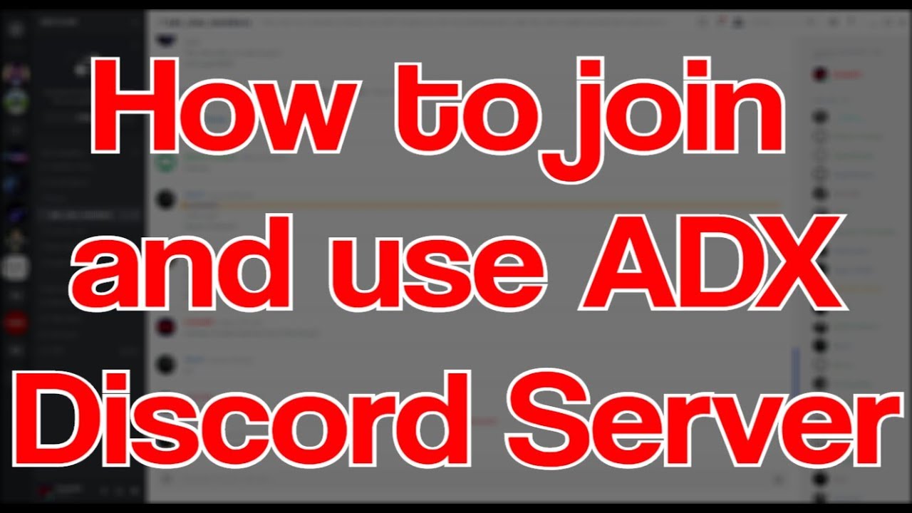 How to join and use the ADX Discord server - YouTube