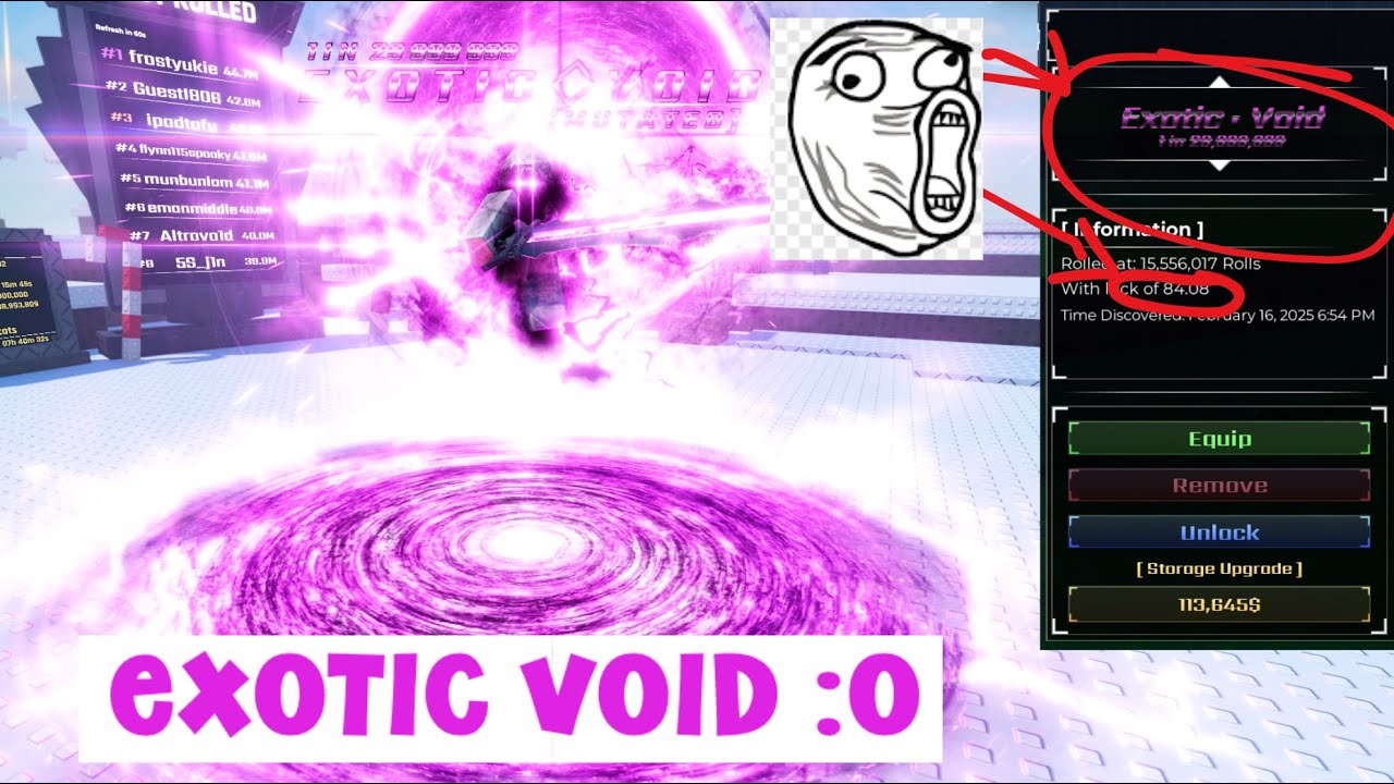 I got the NEW EXOTIC VOID aura in SOLS RNG - YouTube