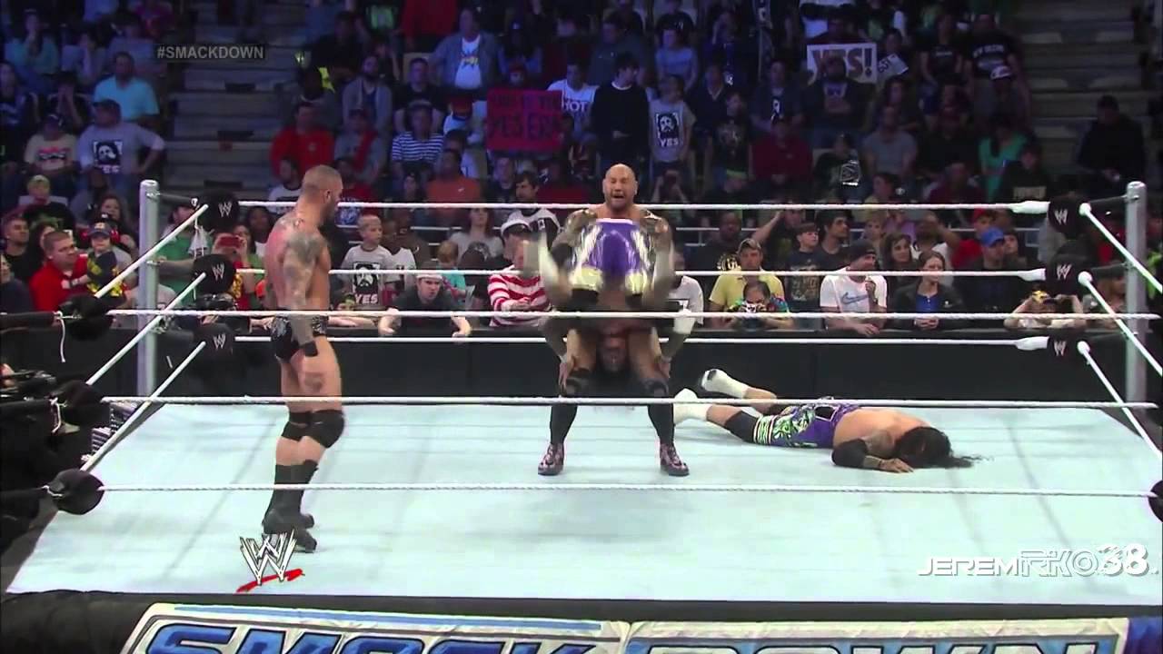 Batista "Batista Bomb" Jimmy Usos - Smackdown - April 11, 2014 - YouTube